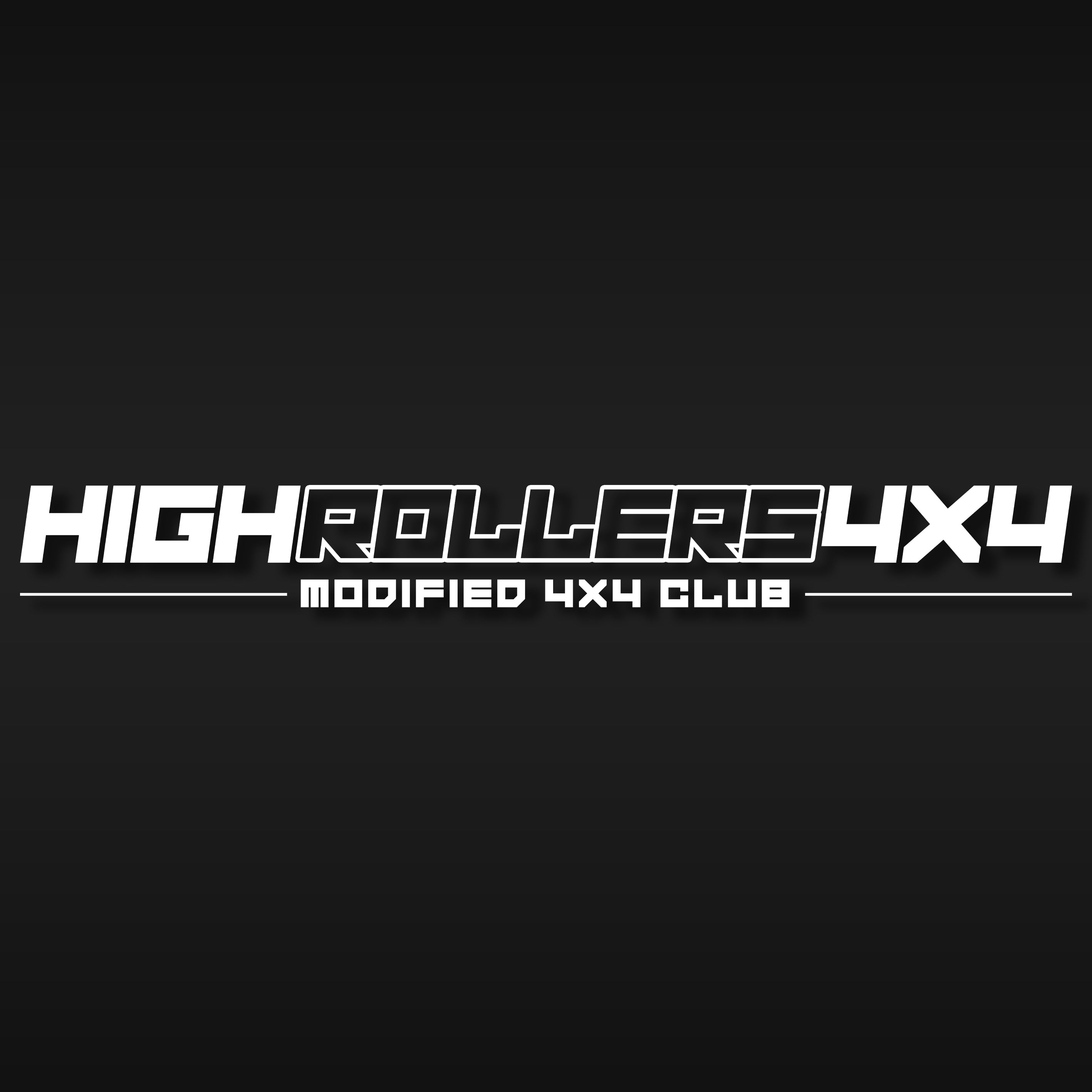 Modified 4x4 Club Window Banner – High Rollers 4x4